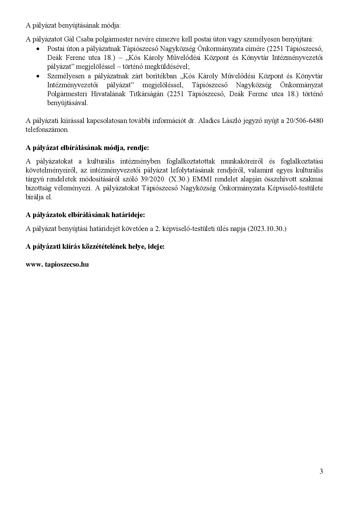 Hírek - Tápiószecső Nagyközség